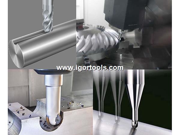 CNC end mill tools diamond milling cutter pcd ball nose end mill